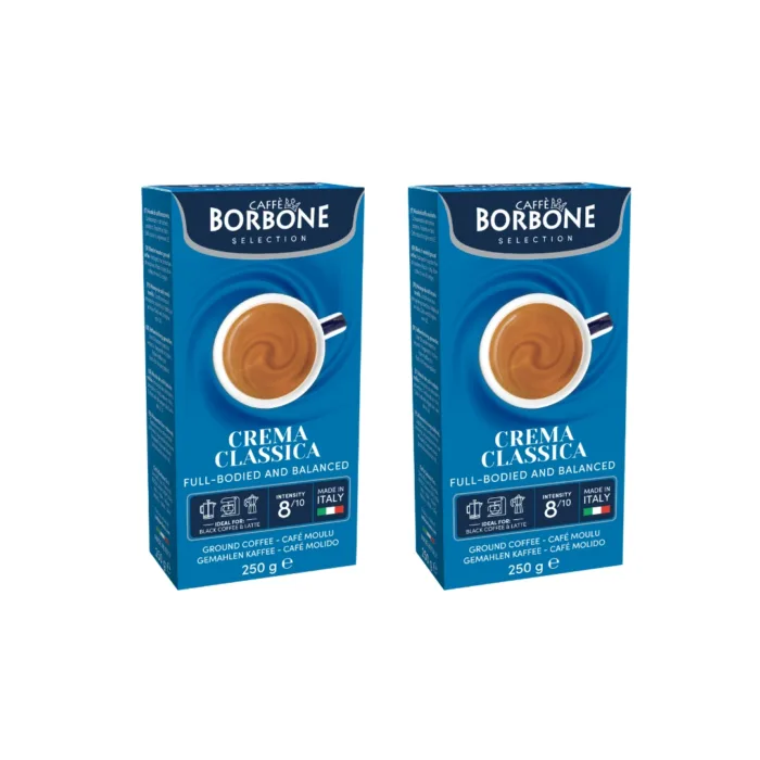 Borbone Crema Classica Duo – Ground Coffee (2 x 250g) – The Coffee Market